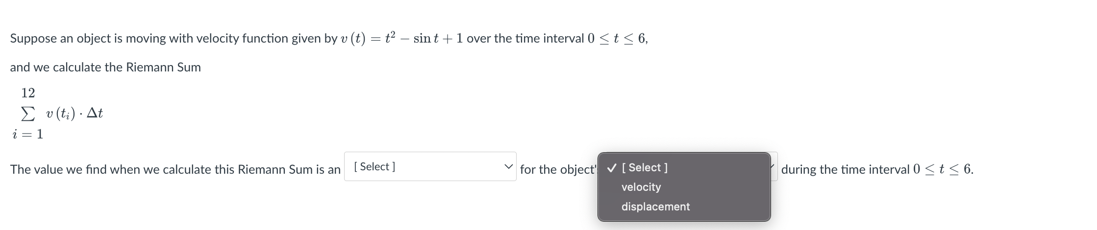 Solved Suppose an object is moving with velocity function | Chegg.com