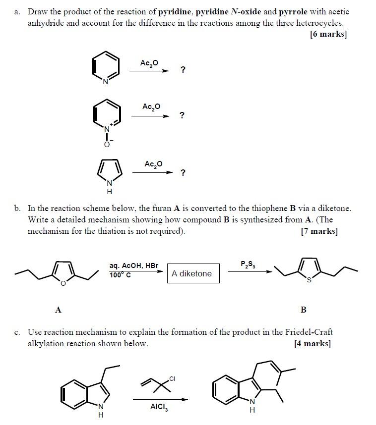 Solved a. Draw the product of the reaction of pyridine, | Chegg.com