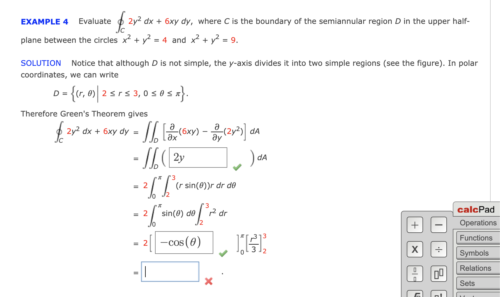 Solved EXAMPLE 4 Evaluate 2y2 dx + 6xy dy, where C is the | Chegg.com
