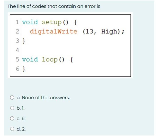 Solved The line of codes that contain an error is 1 void | Chegg.com