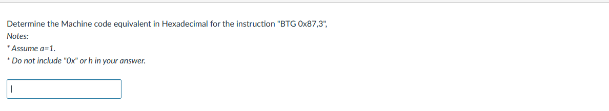 Determine the Machine code equivalent in Hexadecimal | Chegg.com