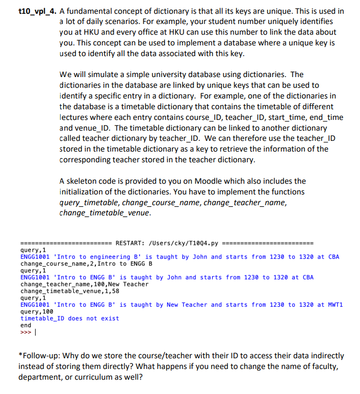 Solved A fundamental concept of dictionary is that all its | Chegg.com