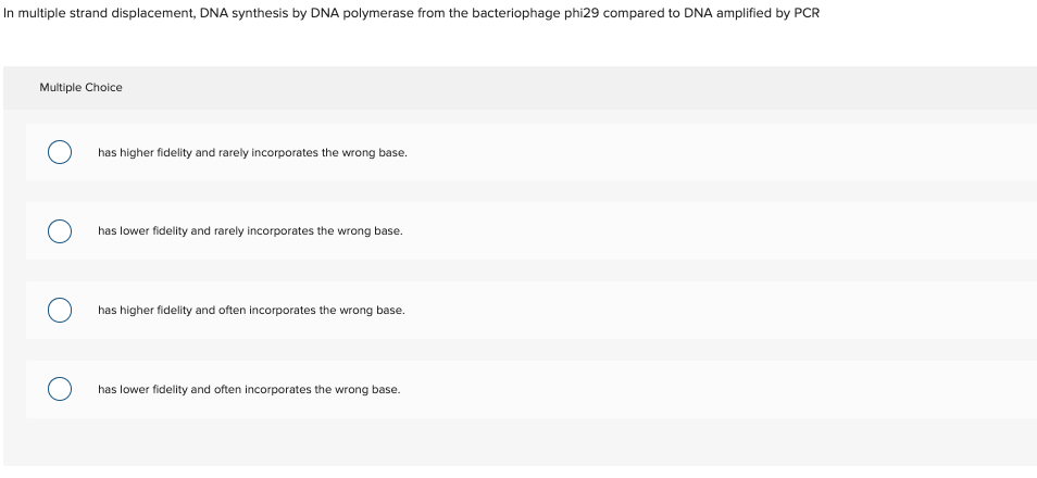 Solved In multiple strand displacement, DNA synthesis by DNA | Chegg.com
