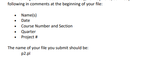 Solved Project 2 - Prolog Parser Write a Prolog predicate | Chegg.com
