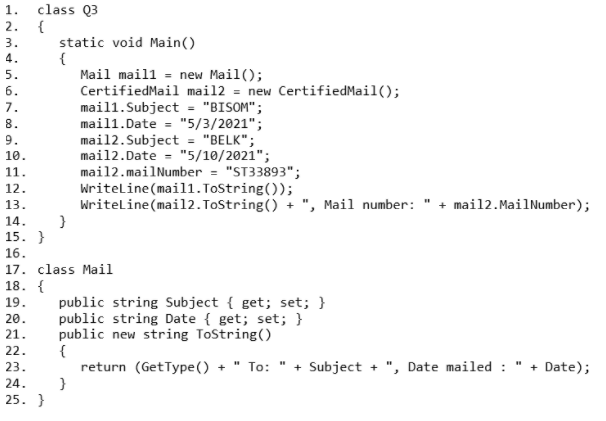 Solved The following is an application class named Q3 | Chegg.com