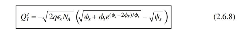 Solved QI′=−Cox′(VGB−VT0)7. For NA=3×1017 cm−3,tox=6 nm, and | Chegg.com