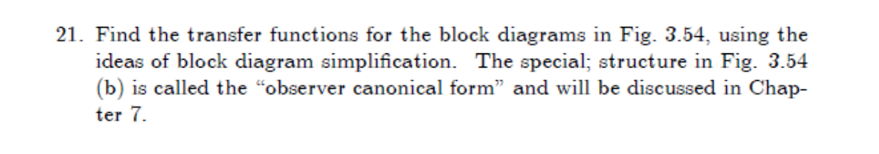 1. Find the transfer functions for the block diagrams | Chegg.com