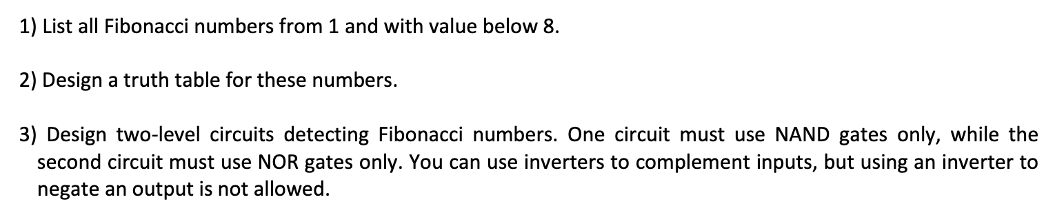 Solved 1) List all Fibonacci numbers from 1 and with value | Chegg.com