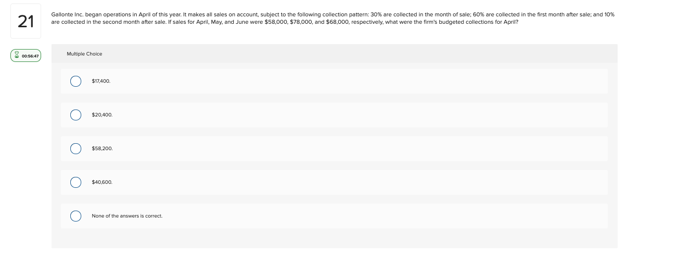 Solved Gallonte Inc. began operations in April of this year. | Chegg.com