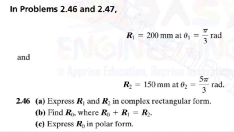 Solved In Problems 2.46 and 2.47, R1=200 mm at θ1=3πrad and | Chegg.com
