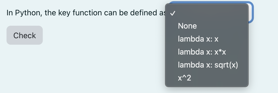 Solved In Python The Key Function Can Be Defined
