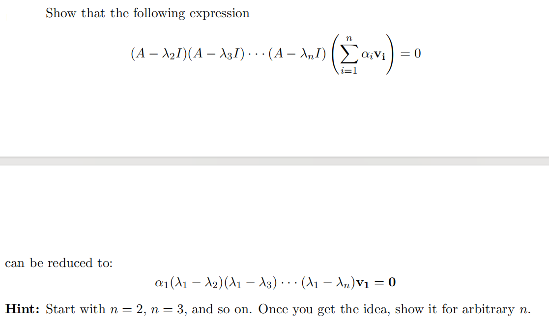 Solved Show that the following expression | Chegg.com
