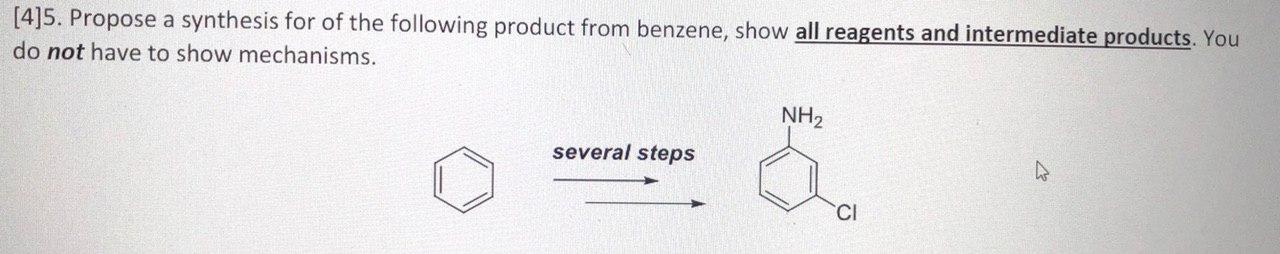 Solved [4]5. Propose a synthesis for of the following | Chegg.com