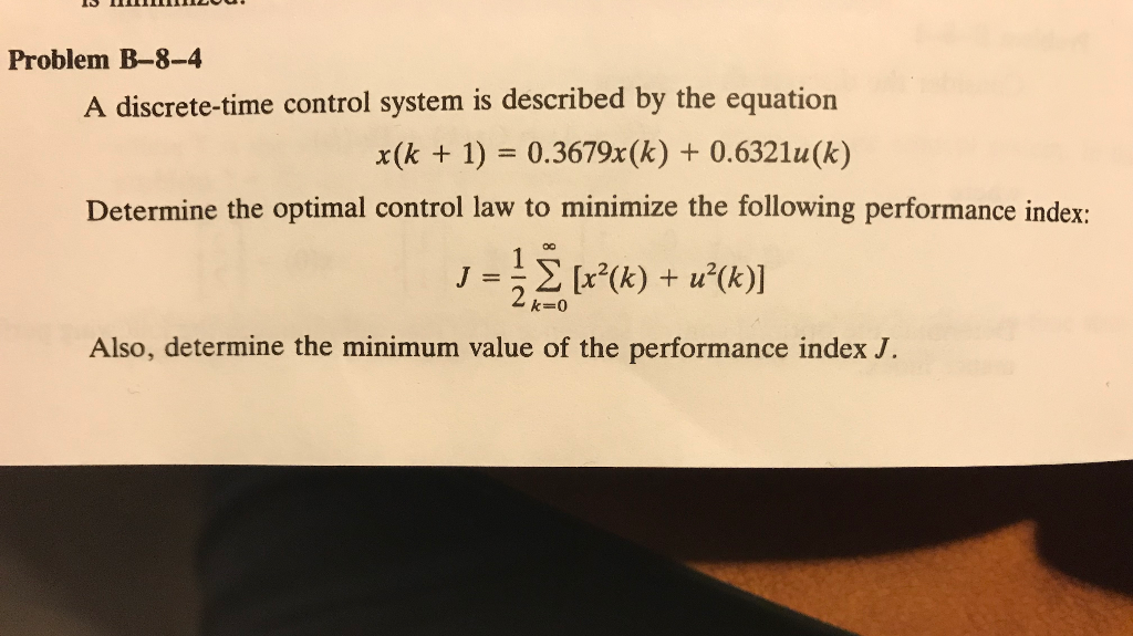 Solved Problem B-8-4 A discrete-time control system is | Chegg.com