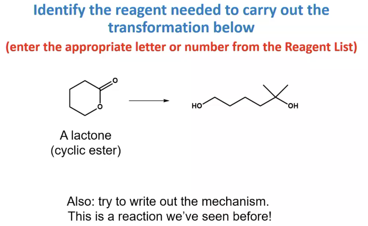 Solved Identify the reagent needed to carry out the | Chegg.com