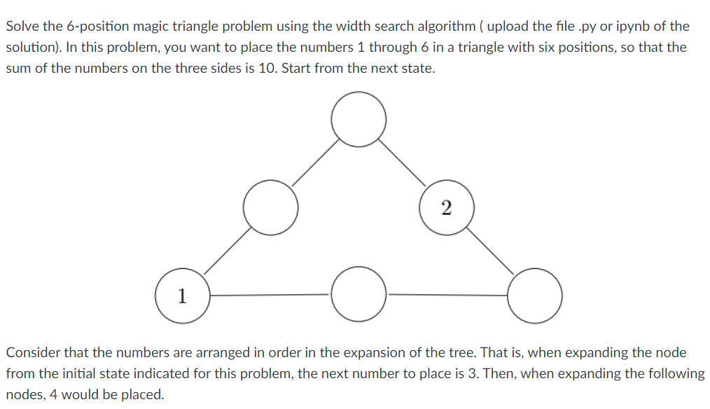 Solved Solve the 6-position magic triangle problem using the | Chegg.com