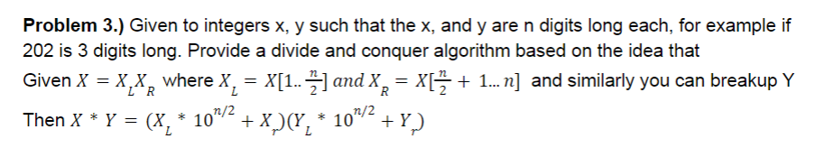 Problem 3.) Given to integers x, y such that the x, | Chegg.com