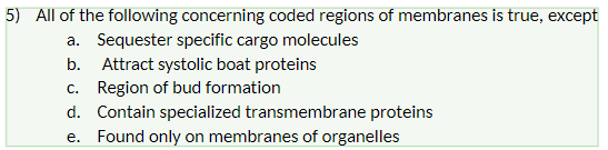 Solved 5) All of the following concerning coded regions of | Chegg.com