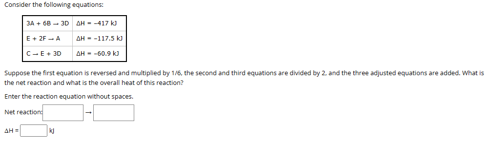 Solved Consider the following equations:Suppose the first | Chegg.com