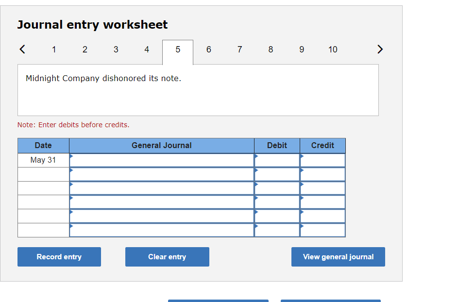 Solved Journal entry worksheet
