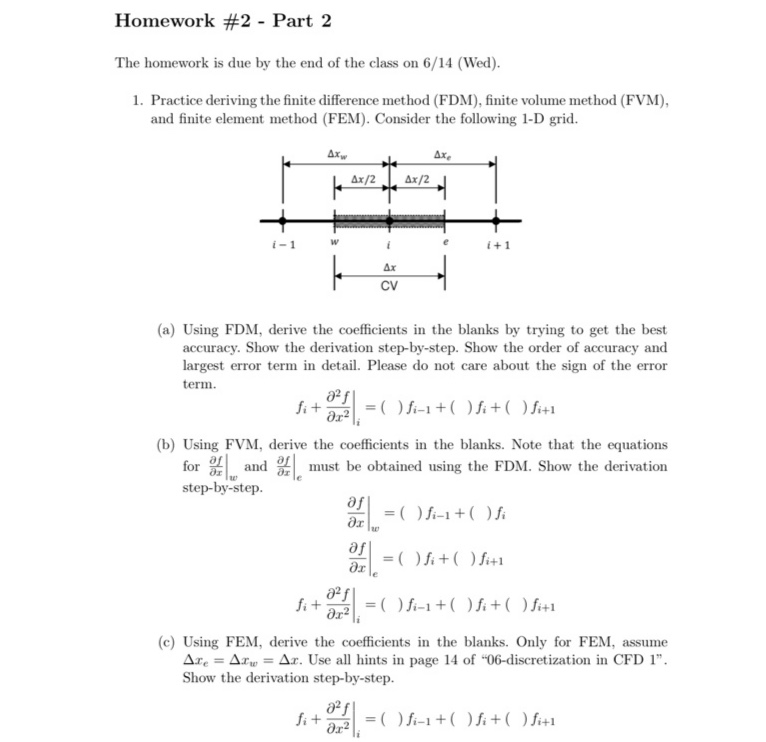 1 Practice Deriving The Finite Difference Method
