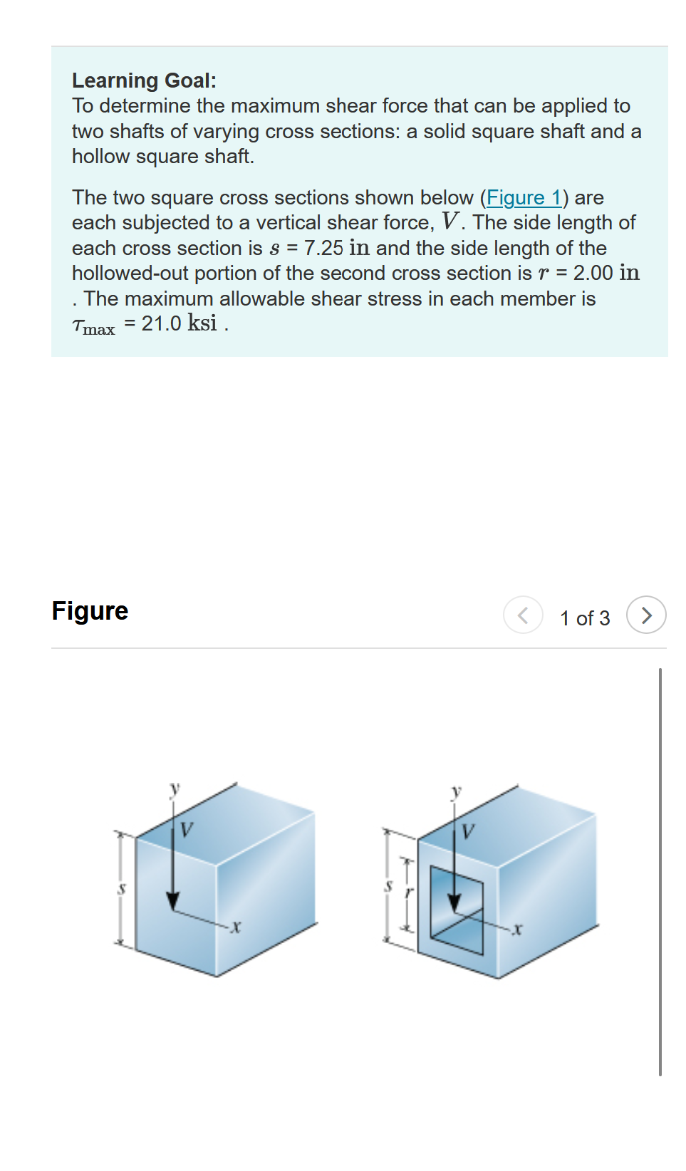 Solved Learning Goal: To determine the maximum shear force | Chegg.com