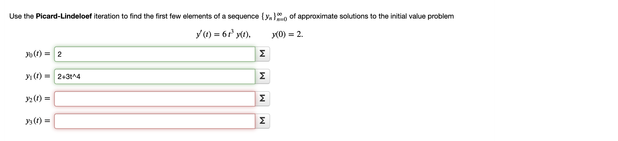 Solved Use the Picard-Lindeloef iteration to find the first | Chegg.com