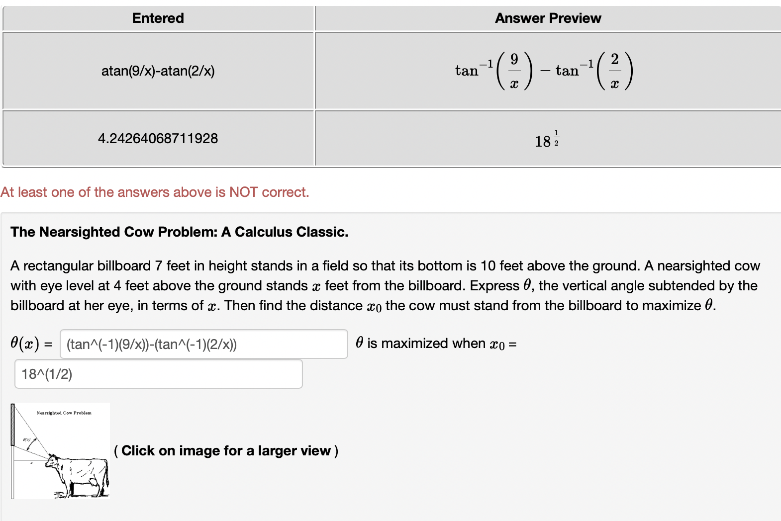 The Nearsighted Cow Problem A Calculus Classic A