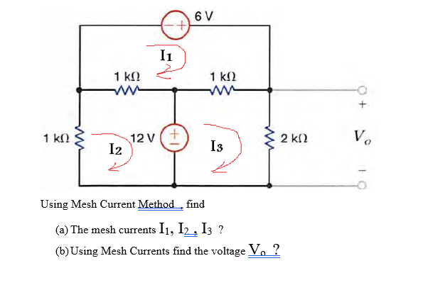 Solved Using Mesh Current Method, find (a) The mesh currents | Chegg.com