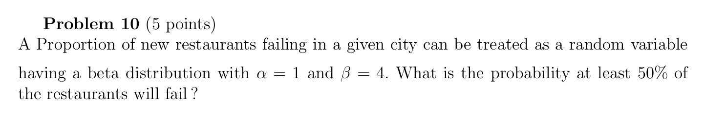 Solved Problem 10 (5 ﻿points)A Proportion of ﻿new | Chegg.com