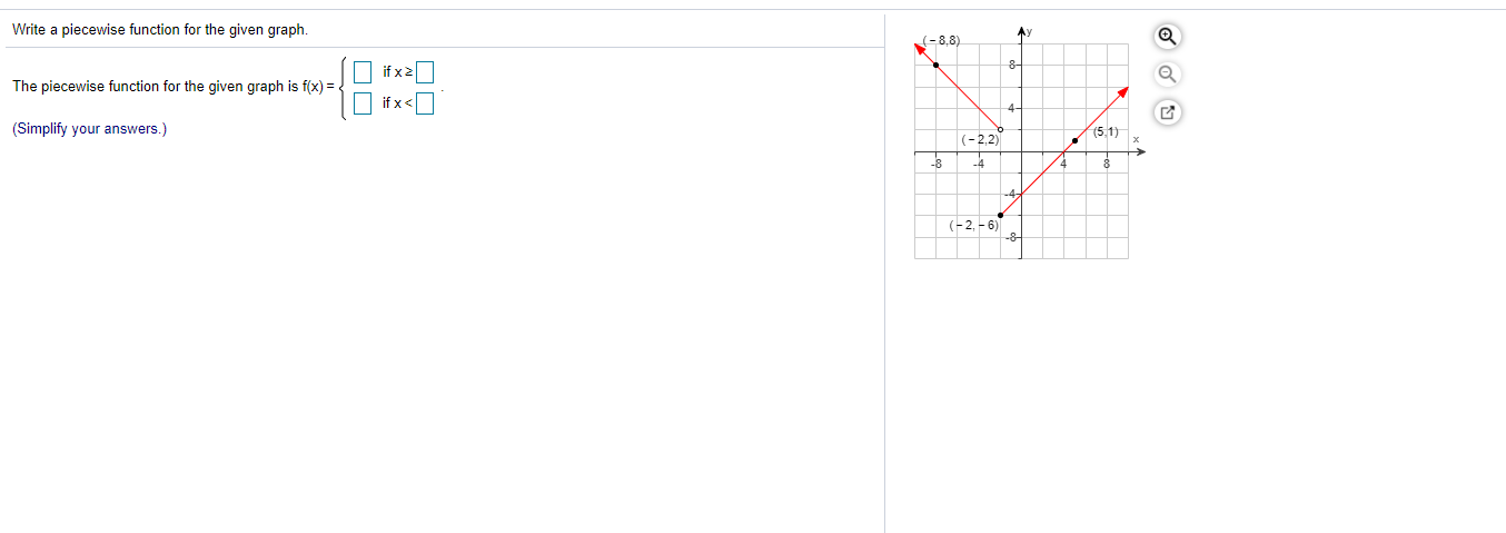 Solved Write a piecewise function for the given graph. AY | Chegg.com
