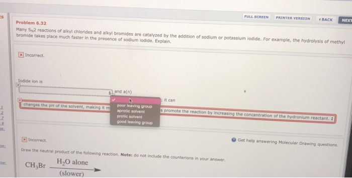 Solved ment FULLSCREEN PRINTER VERSION BACK NEXT Problem | Chegg.com