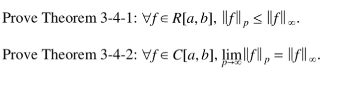 Solved Prove Theorem 3 - 4 - 1: For all f element R [a, b], | Chegg.com