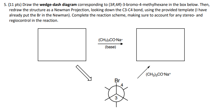 Solved Draw the wedge-dash diagram corresponding | Chegg.com