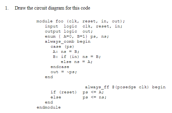 Solved e circuit diagram for this code | Chegg.com