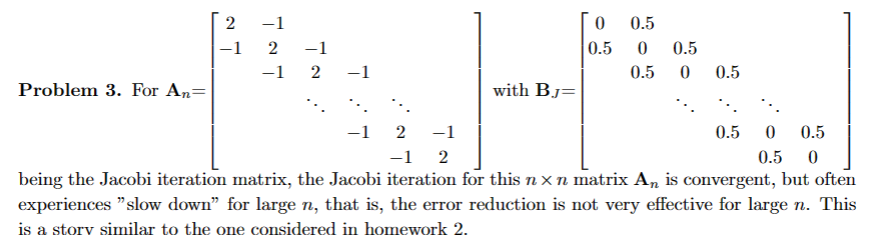 Solved Problem 3. For An=⎣⎡2−1−12−1−12⋱−1⋱−1⋱2−1−12⎦⎤ with | Chegg.com