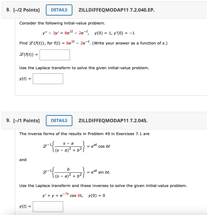 Solved 8. (-/2 Points] DETAILS ZILLDIFFEQMODAP11 7.2.040.EP. | Chegg.com