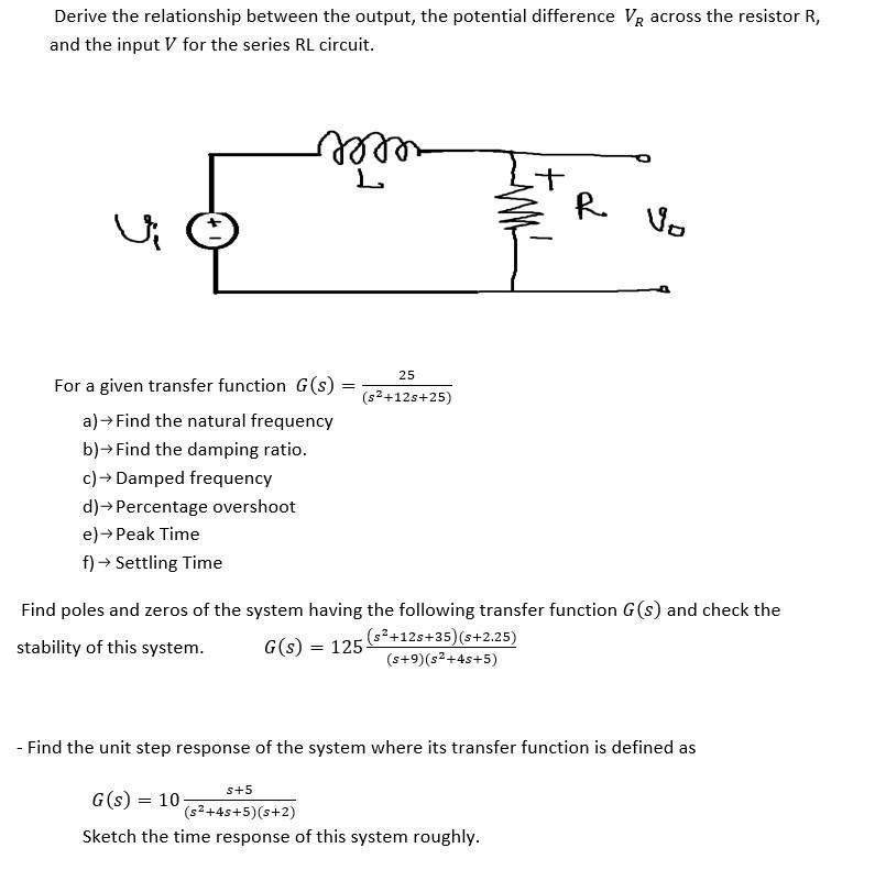 Solved Derive the relationship between the output, the | Chegg.com