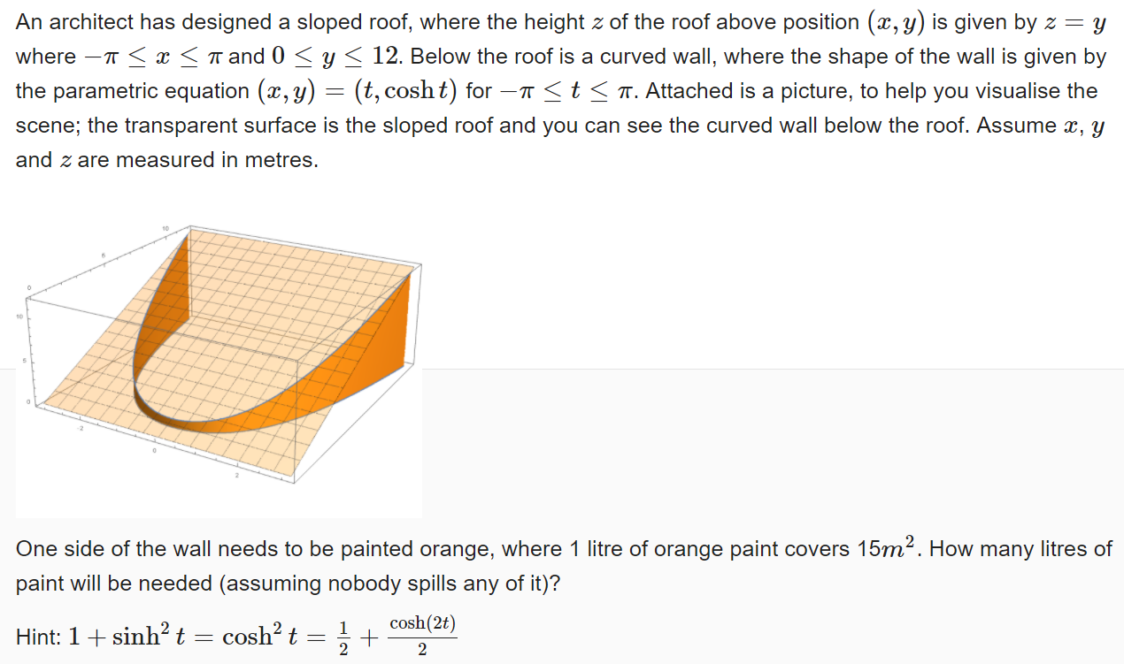 Solved An architect has designed a sloped roof, where the | Chegg.com