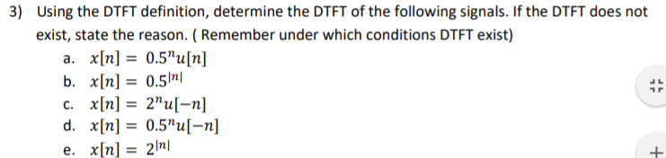 Solved 3) Using the DTFT definition, determine the DTFT of | Chegg.com