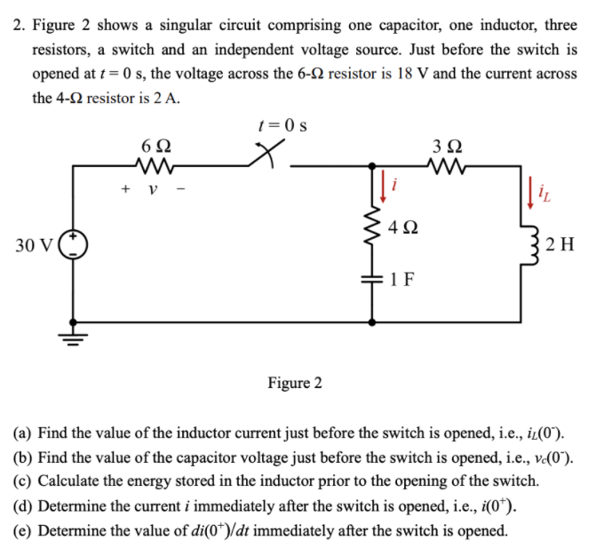 Solved 2. Figure 2 shows a singular circuit comprising one | Chegg.com