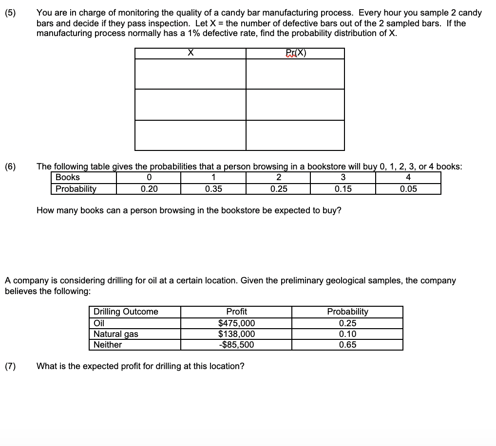 Solved (5) You are in charge of monitoring the quality of a | Chegg.com