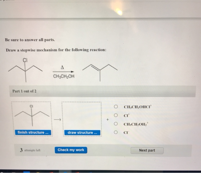 Solved Be sure to answer all parts. Draw a stepwise | Chegg.com