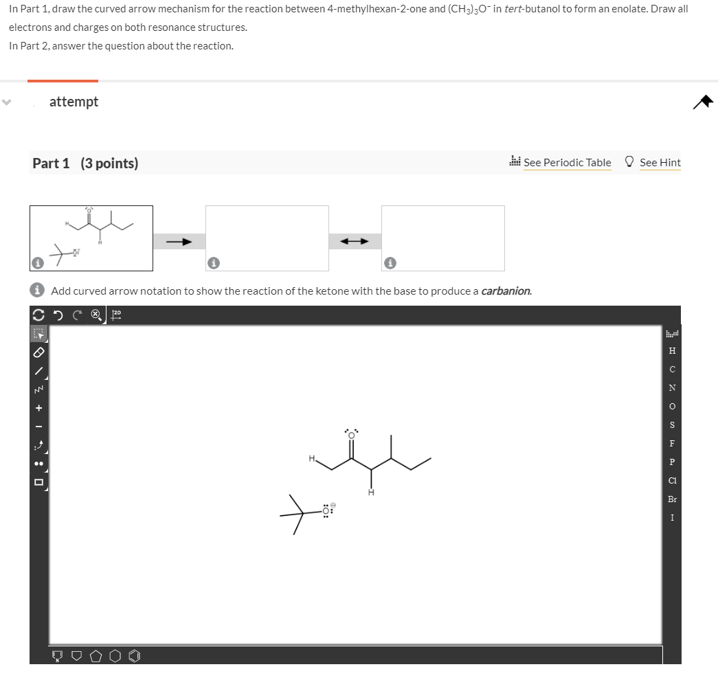 Solved In Part 1, draw the curved arrow mechanism for the | Chegg.com
