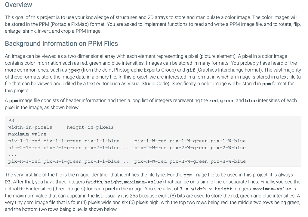 Solved Overview This goal of this project is to use your | Chegg.com