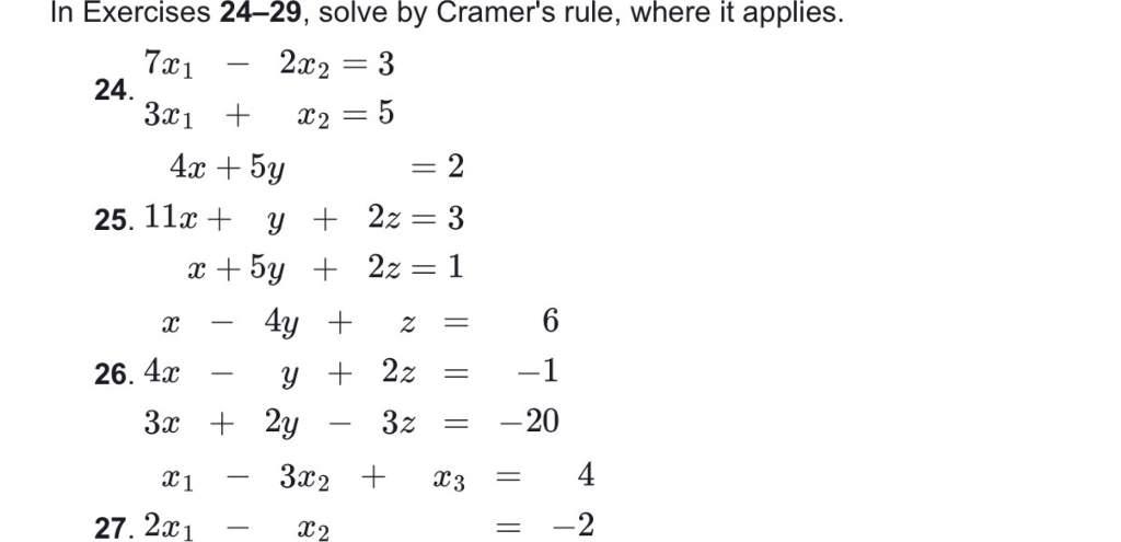 Solved = 24. = X 2 = 5 = In Exercises 24–29, solve by | Chegg.com
