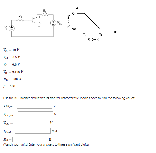 Solved Use the BJT inverter circuit with its transfer | Chegg.com Solved Use the BJT inverter circuit with its transfer | Chegg.com