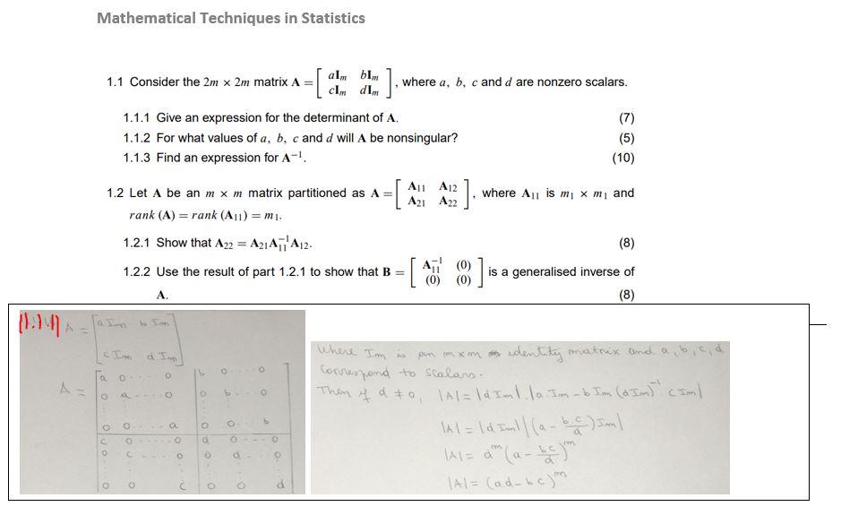 Solved STATISTICAL MATHEMATICS I ALREADY SOLVED QUESTION | Chegg.com