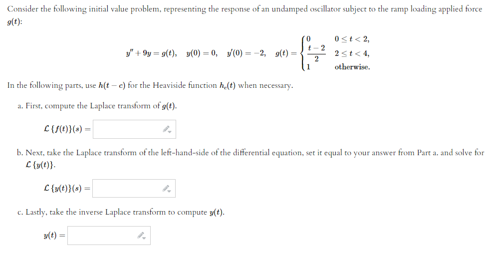 Solved Consider the following initial value problem, | Chegg.com