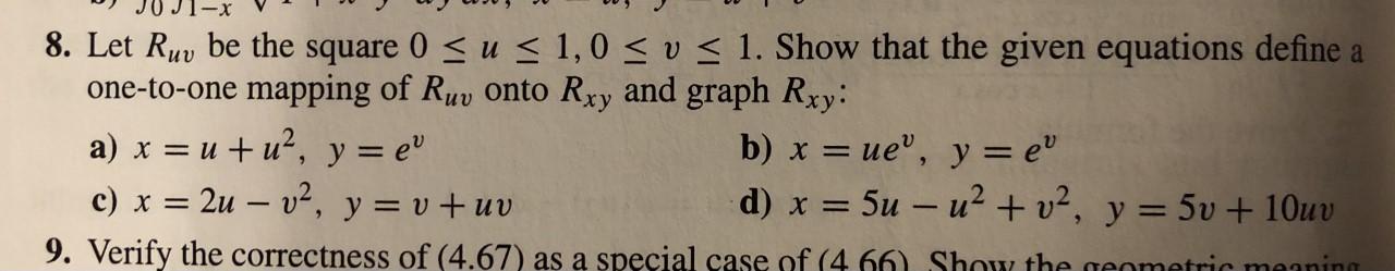 Solved 8. Let Ruv be the square 0 | Chegg.com
